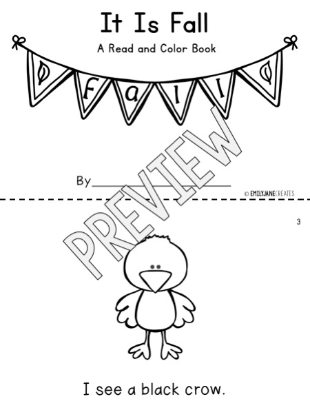 Emily Jane Creates: THANKSGIVING AND FALL EMERGENT READERS