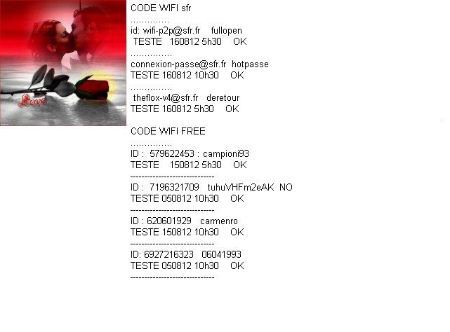 code wifi sfr et free wifi: code wifi