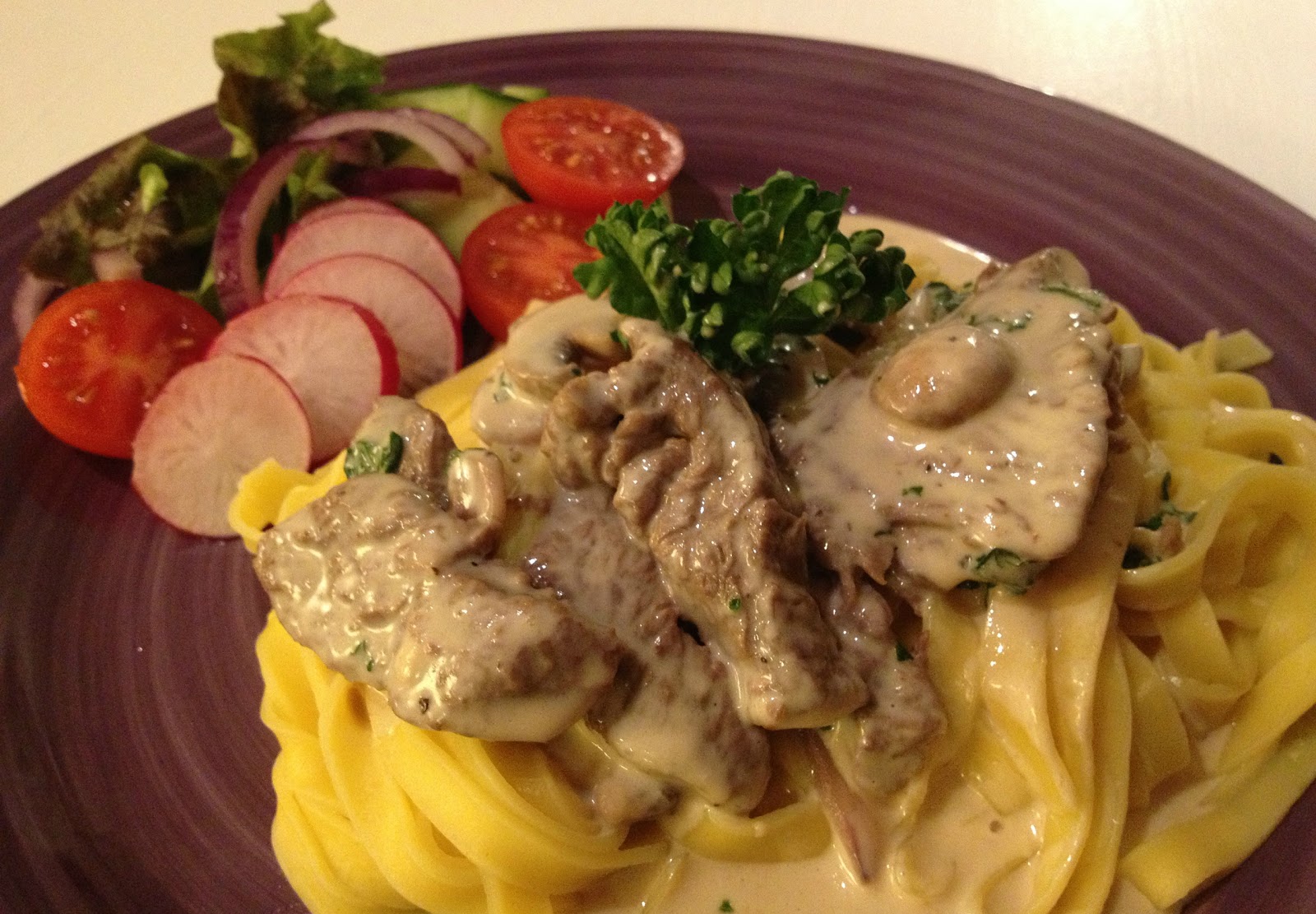 Linda´s Goda: Lyxig pasta med oxfilé