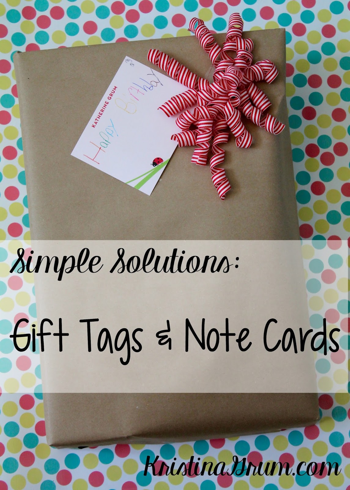Gift Tags & Note Cards - Simple Solutions - Thriving Parents