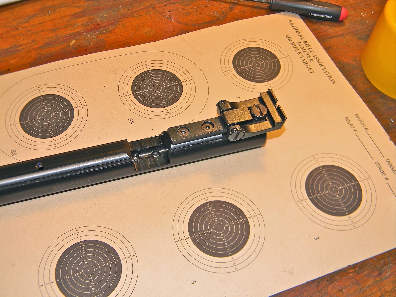 Another Airgun Blog: Quick Rear Sight for a Crosman 1377
