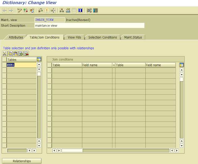 SAP Technical: Create a Maintenance view in ABAP