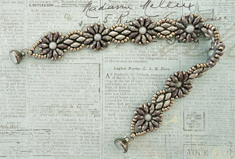 Linda's Crafty Inspirations: Bracelet of the Day: Daisy Chain - Pewter ...
