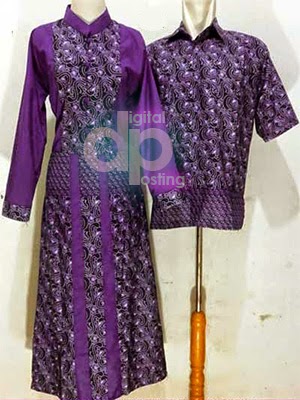 Model Baju Gamis Batik Couple Lebaran Terbaru 2017