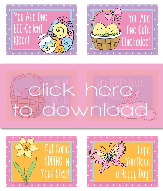 Free Printable Easter & Spring Lunch Notes | i should be mopping the floor