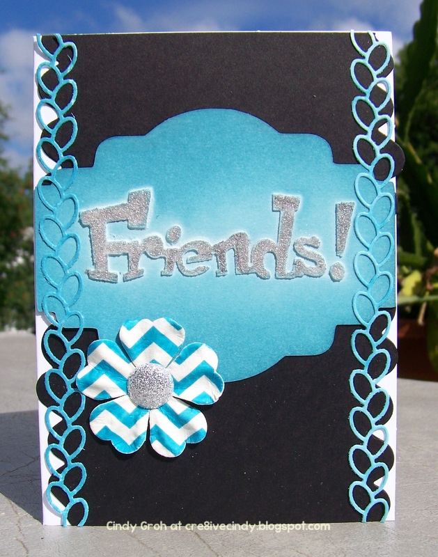 Cre8iveCindy: Friends Stencil Card