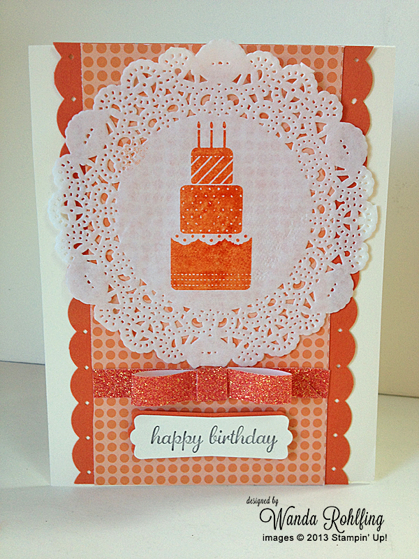 Shack Scraps: Tangerine Tango Birthday Card