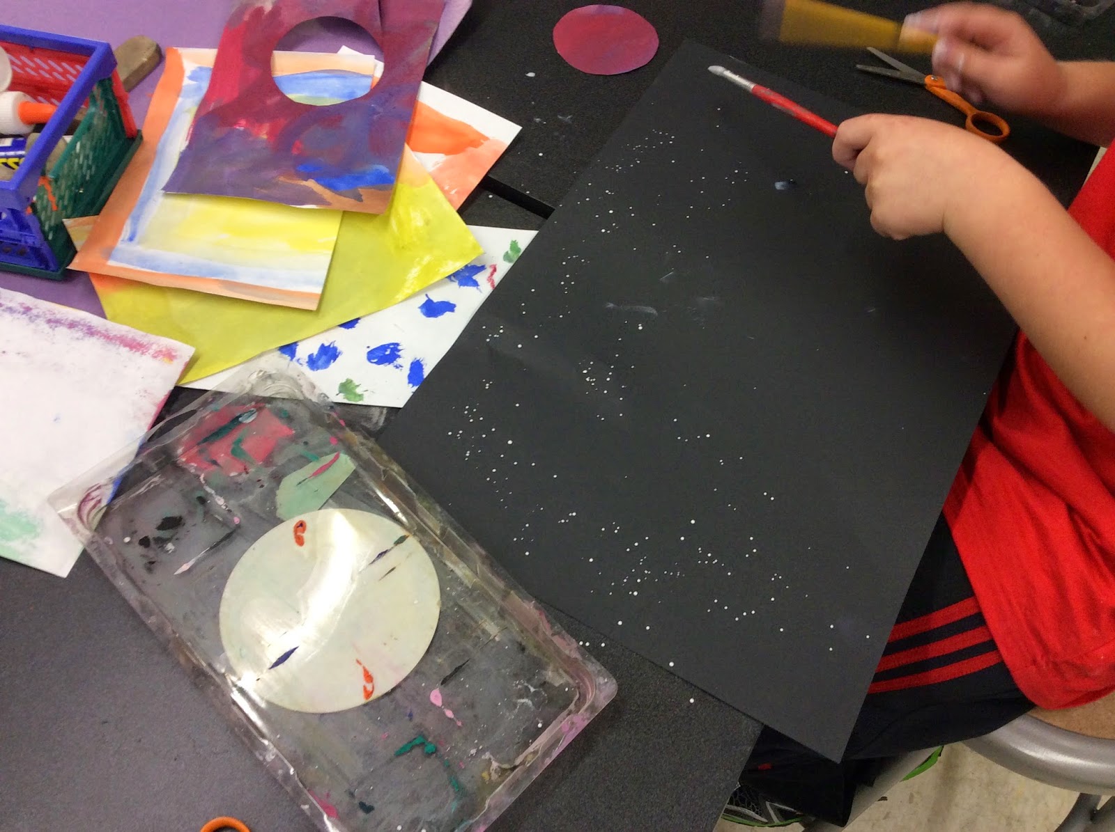 Ms. Curry's Art Room : 2nd Grade Outer Space Collage