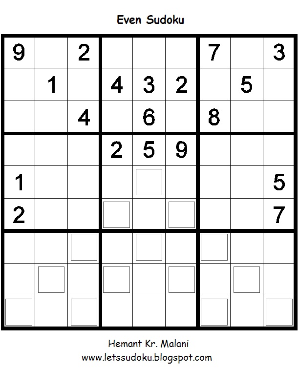 Let s Sudoku Sudoku 25 Even Sudoku Let s Sudoku Sudoku 25 Even Sudoku
