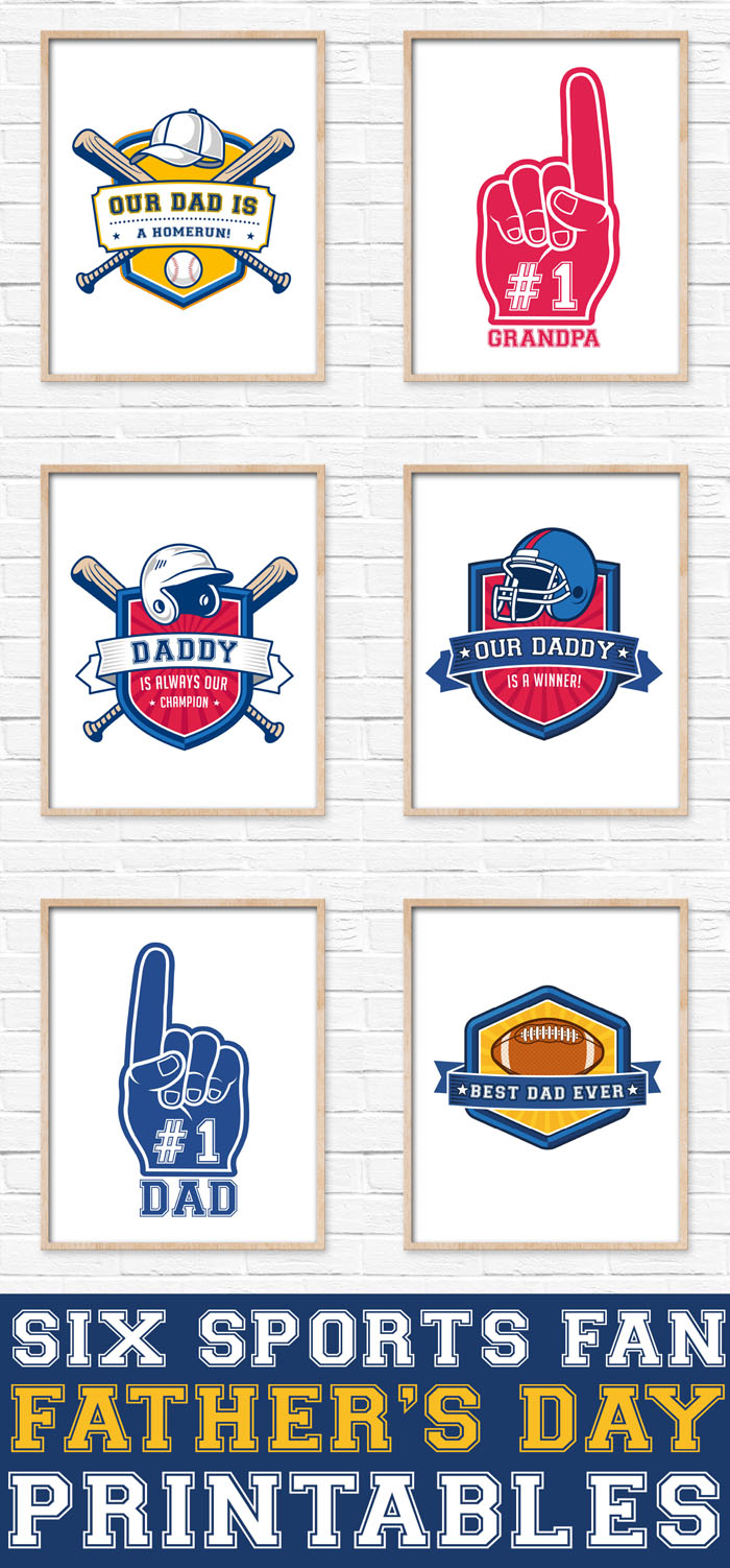 Father's Day Sports Fanatics Printables | i should be mopping the floor