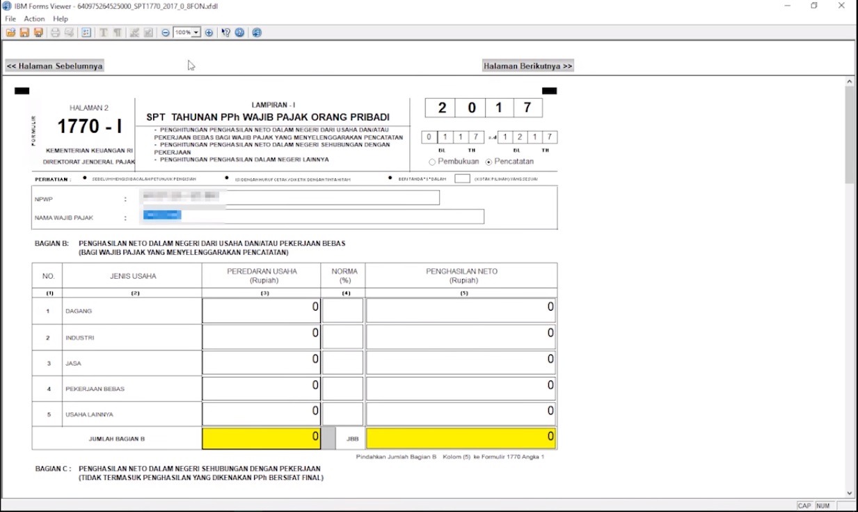 Cara Pengisian e-Form DJP Online