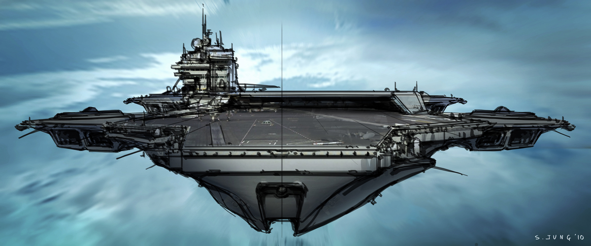 Art of STEVE JUNG: The Avengers Helicarrier initial sketches