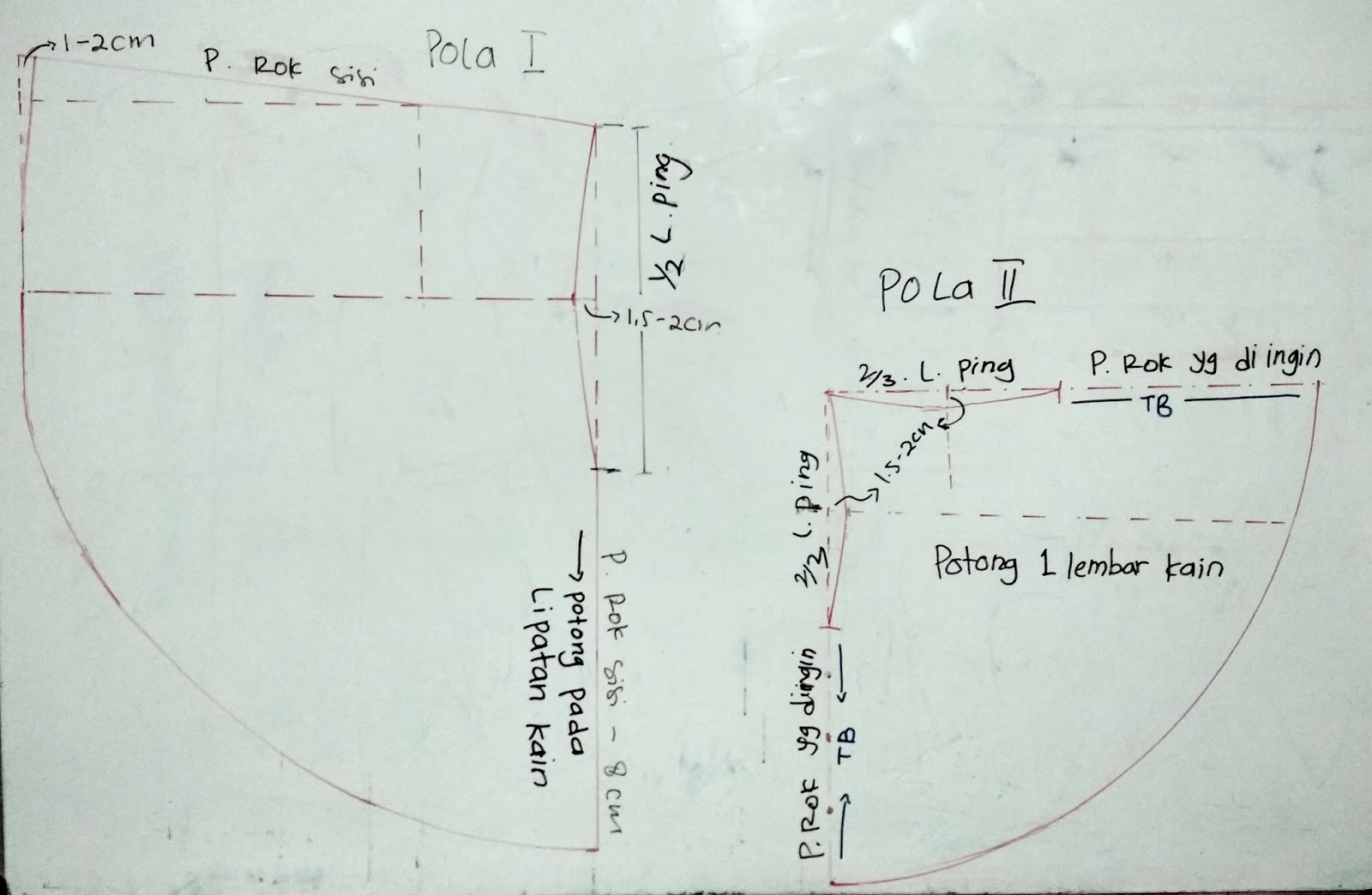 PARADISE MODE (Fashion School): PECAH POLA ROK SESUAI DESAIN