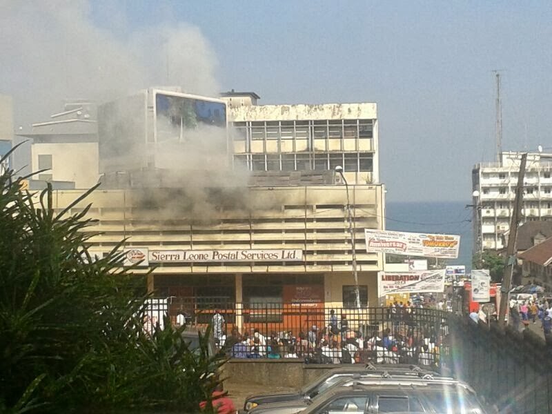Sheku Sheriff's Blog : Fire at Sierra Leone Post Office.