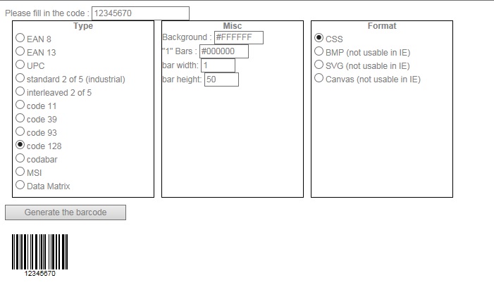 고맙습니다.: jQuery barcode(바코드) 예제