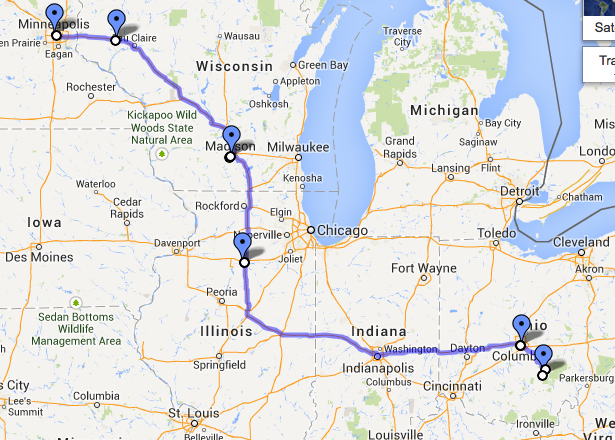 Road trip East_________: Monday- Ohio Bound