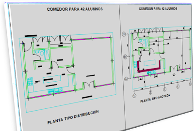 PLANOS: COMEDORES ESCOLARES (CAPACIDAD PARA 49, 72 Y 108 COMENSALES)