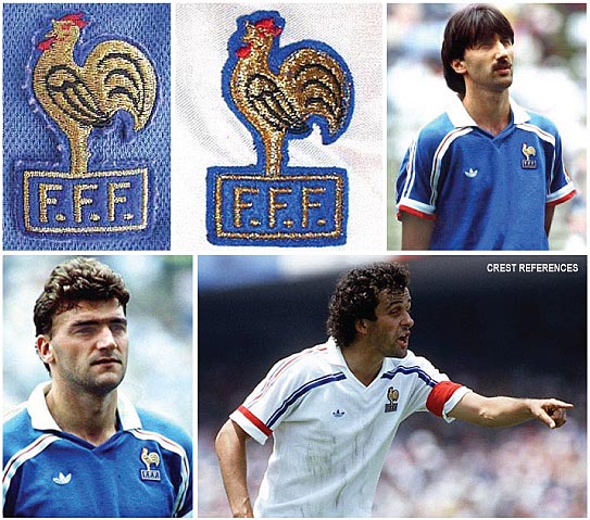 Football teams shirt and kits fan: Crest France WC 1986 Kits
