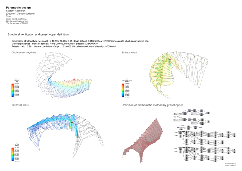 Folded Shell: Research of folded shell - Design for the site