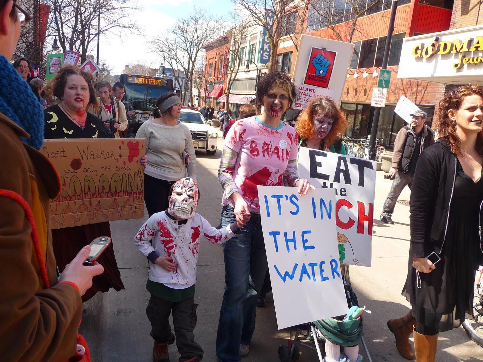 Wisconsin Standing Strong: Zombie Protest