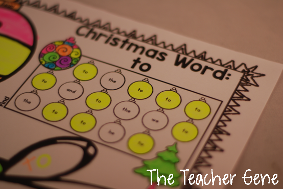 Classroom Freebies Too: Christmas Sight Words Print and Go
