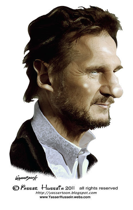 كـــارتونيـــا CARTOONYA: Liam Neeson | Digital Caricature