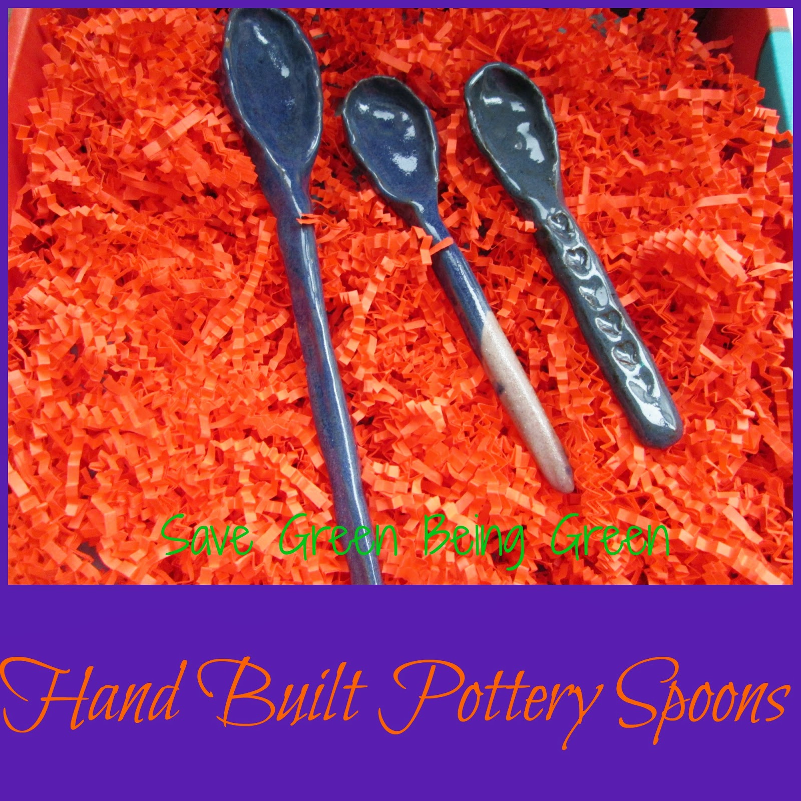 Save Green Being Green: Hand Built Pottery Spoons