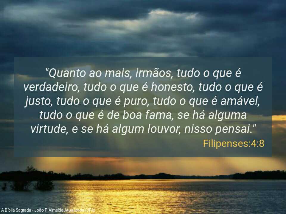 Filipenses 4:8 ~ Resposta Franca