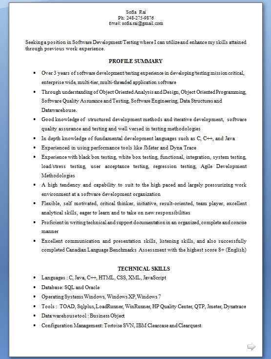 Lecturer Sample Resume Format in Word Free Download