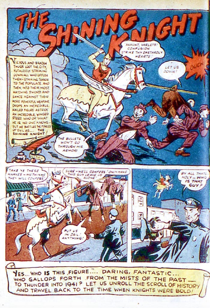 Adventure Comics #66 - 1st Shining Knight - Pencil Ink