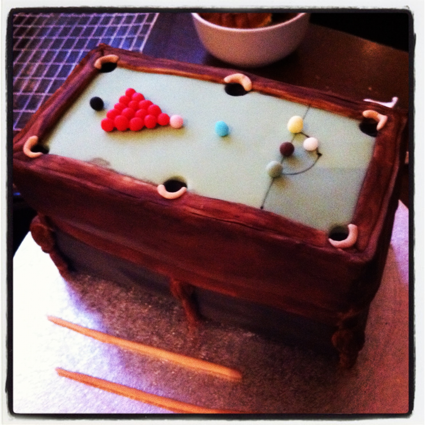 Snooker Table Cake