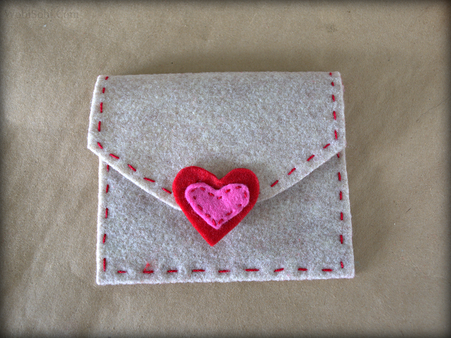WobiSobi: Valentine's Day, Felt Envelopes:DIY