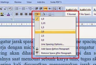 Cara Mengatur Jarak Spasi Baris Kalimat Line Spacing - Belajar Word n Excel