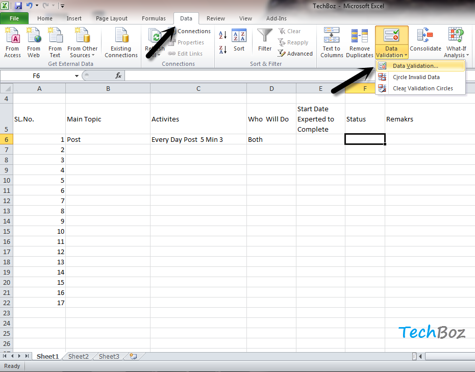 How To Use Data Validation Function In Excel 7 Steps With Picture Tech Boz