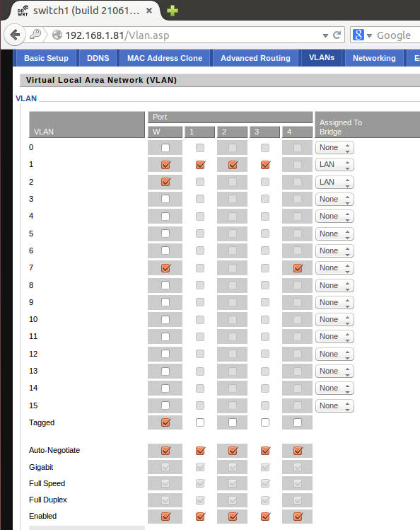 dd-wrt assign wan port to switch
