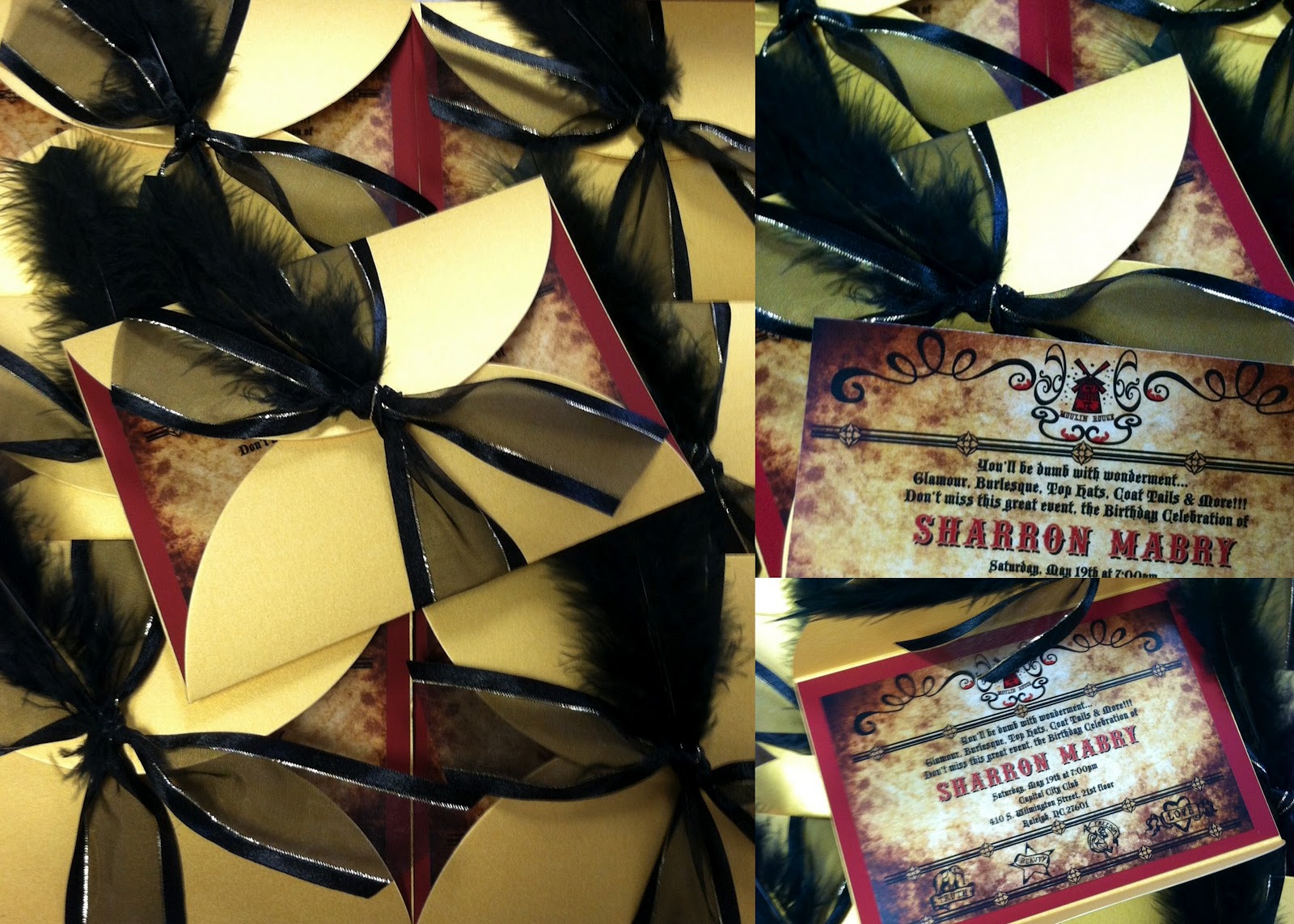 MKR Creations: Moulin Rouge Birthday Invitations