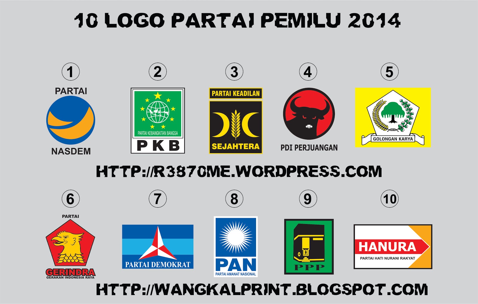 WP: Logo Vector Partai Politik PEMILU 2014