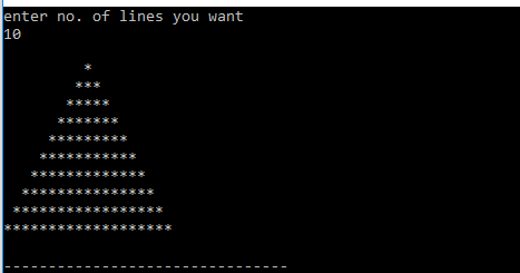 C Programs For Print A Pyramid Pattern Using Star (*)