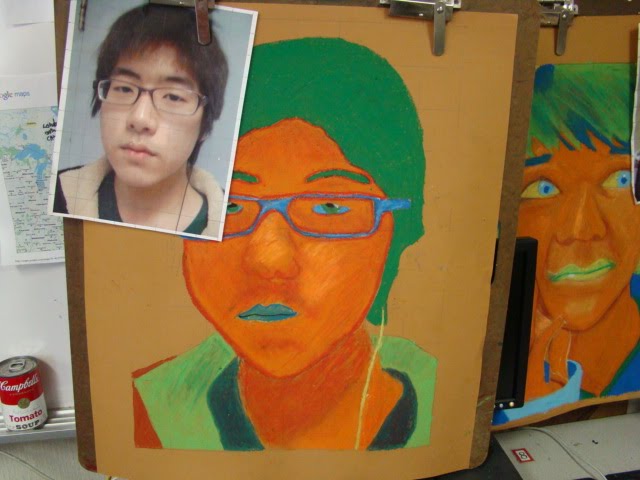 Art of Apex High School: Oil Pastel Portraits of our Sister School