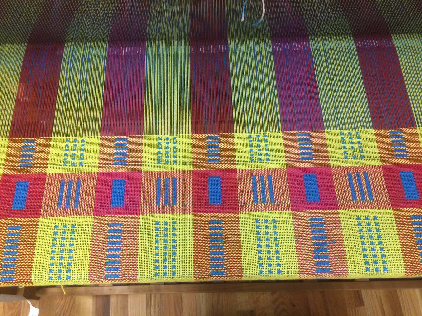 Fiber pixels: Double Weave Blocks