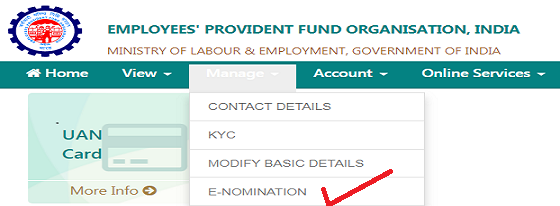 How to submit or change EPF Nomination online through UAN | Online EPF ...