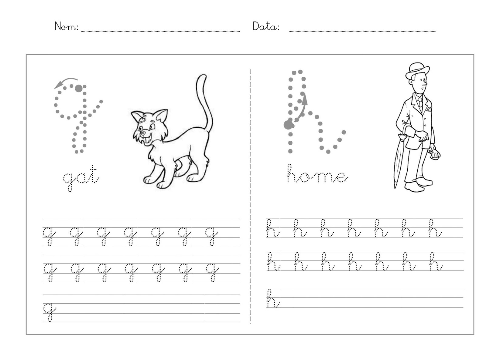 Caligrafia ABC. - Atividades de Caligrafia