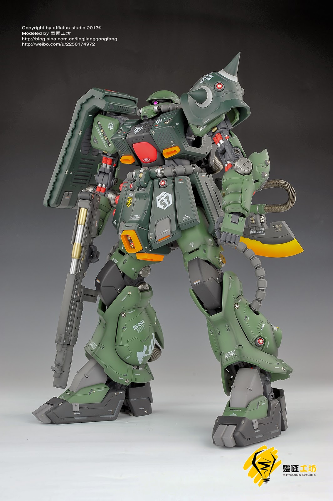 GUNDAM GUY: G-System 1/60 MS-06FZ Zaku II FZ - Painted Build w/ LED