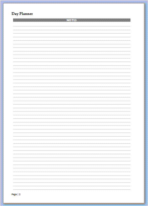 My Life All in One Place: Day Planner for your A5 Filofax