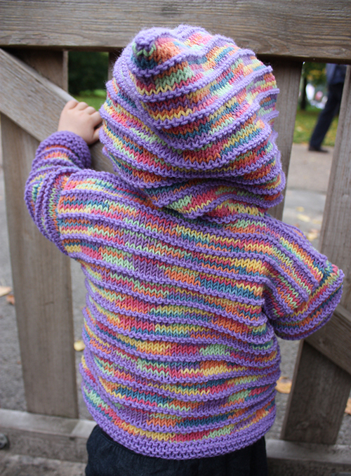 Daily Knitting Patterns: Garter Ridge Hoodie