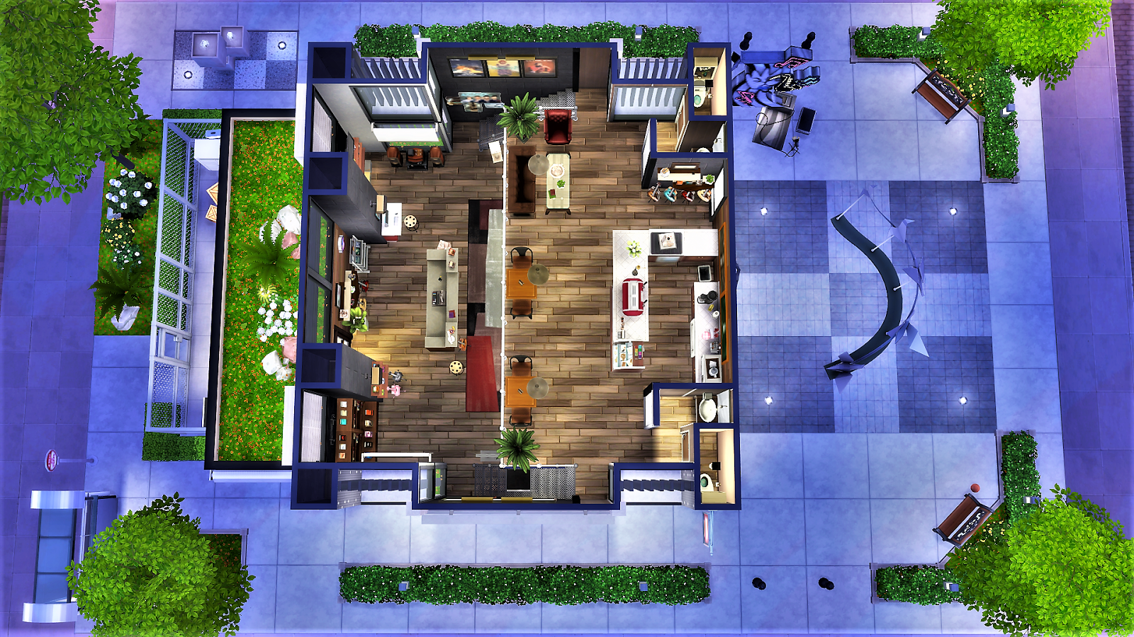 sim house design workshop: Sims 4 Music Store Rockers ----- 摇滚音乐店 (NO CC)