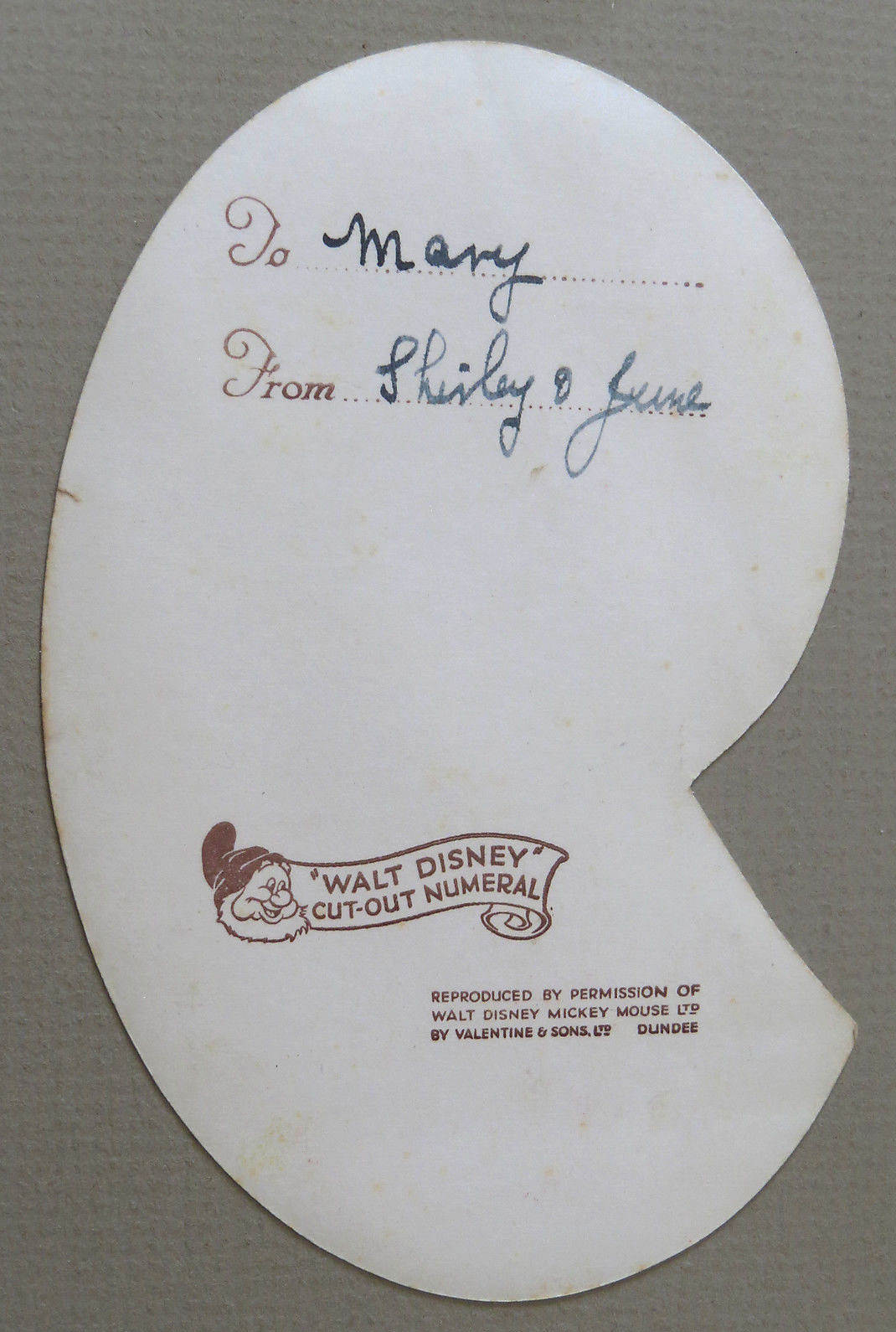 Filmic Light - Snow White Archive: Valentine & Sons Snow White "Cut-Out ...