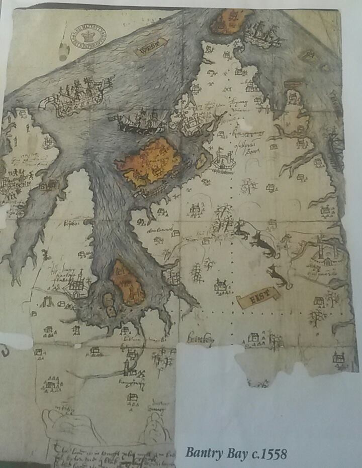 Beara's Children: 1558 Map of Bantry Bay and Beara