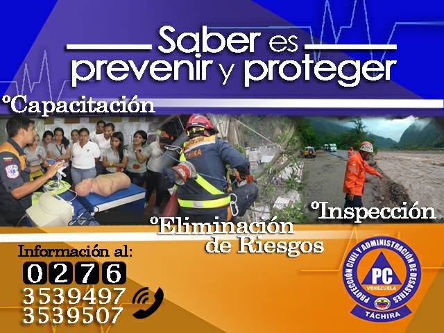 Protección Civil Táchira Pc Táchira Dispone De Números Telefónicos