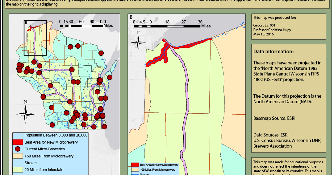 GEOG 335: GIS I: Lab 4: Answering A Spatial Question